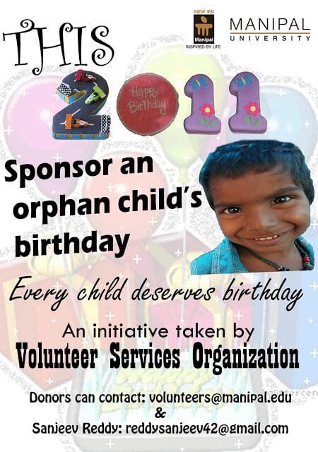 Sponsor an Orphan Child's Birthday | ManipalBlog