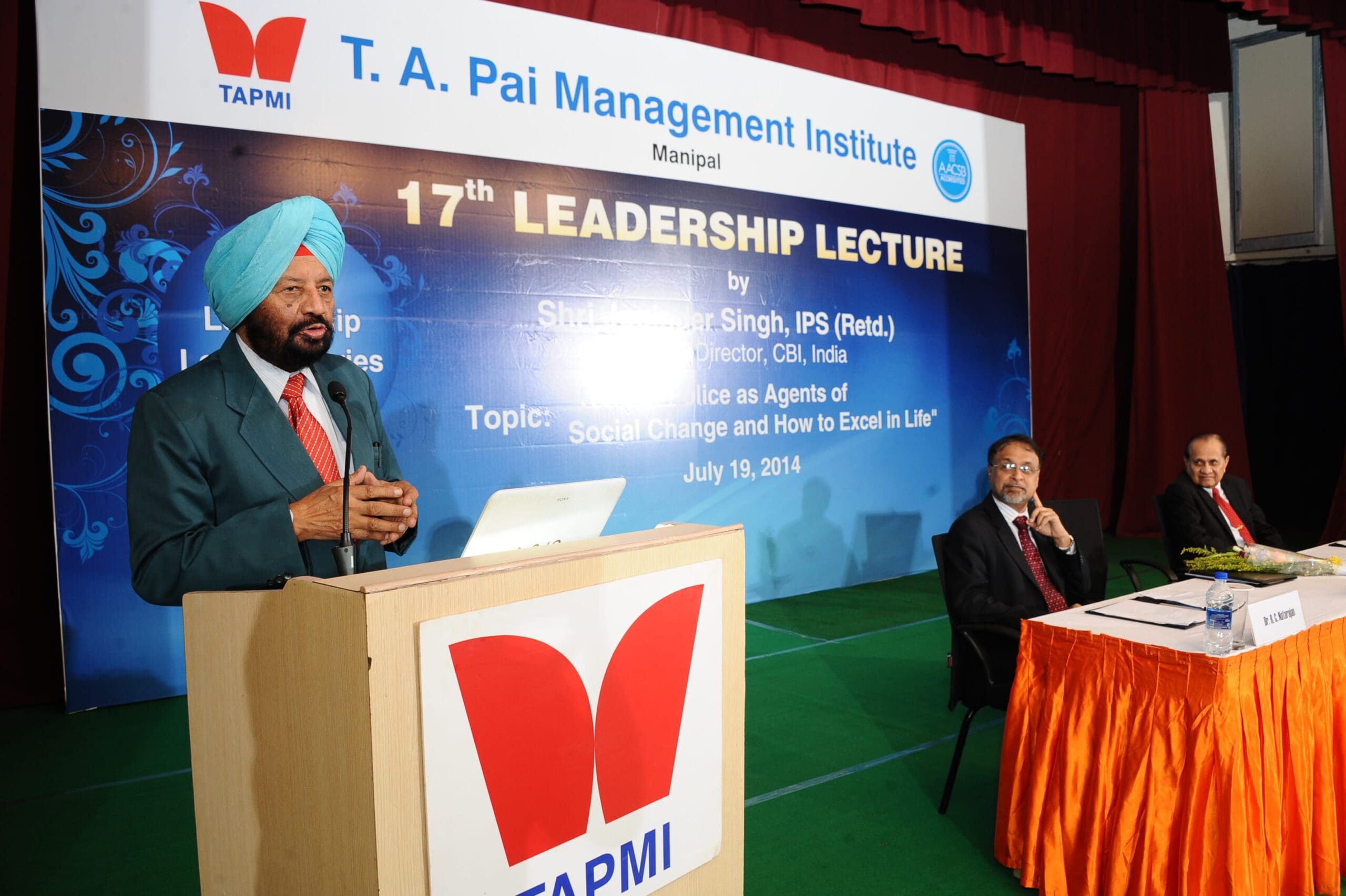 17th TAPMI Leadership Lecture - Shri. Joginder Singh | ManipalBlog
