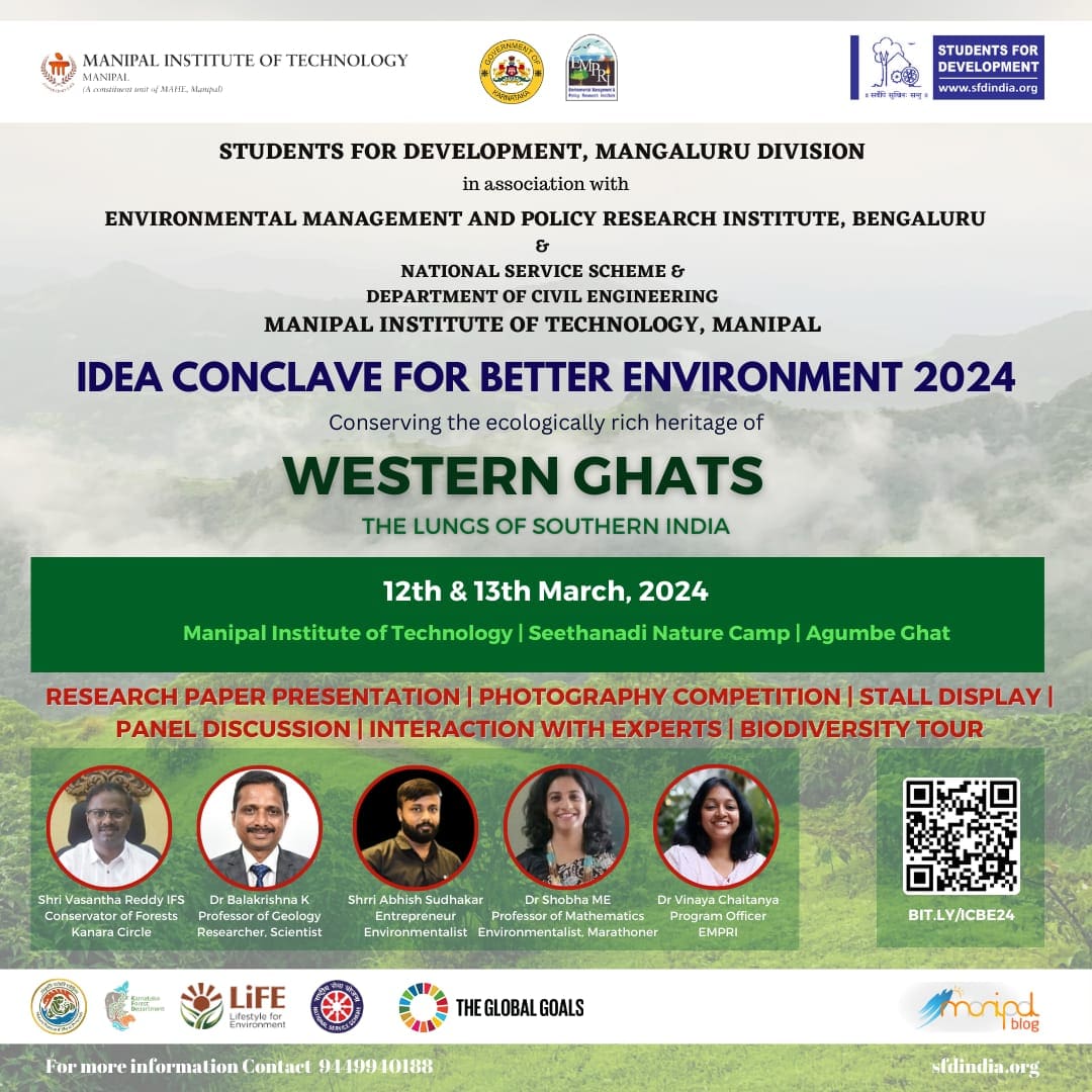 Idea Conclave For Better Environment on 12th and 13th March | ManipalBlog